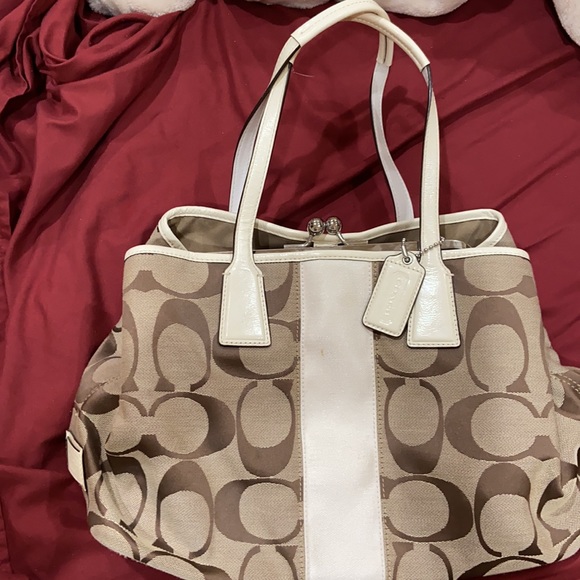 Coach | Bags | Authentic Coach Signature Handbag | Poshmark